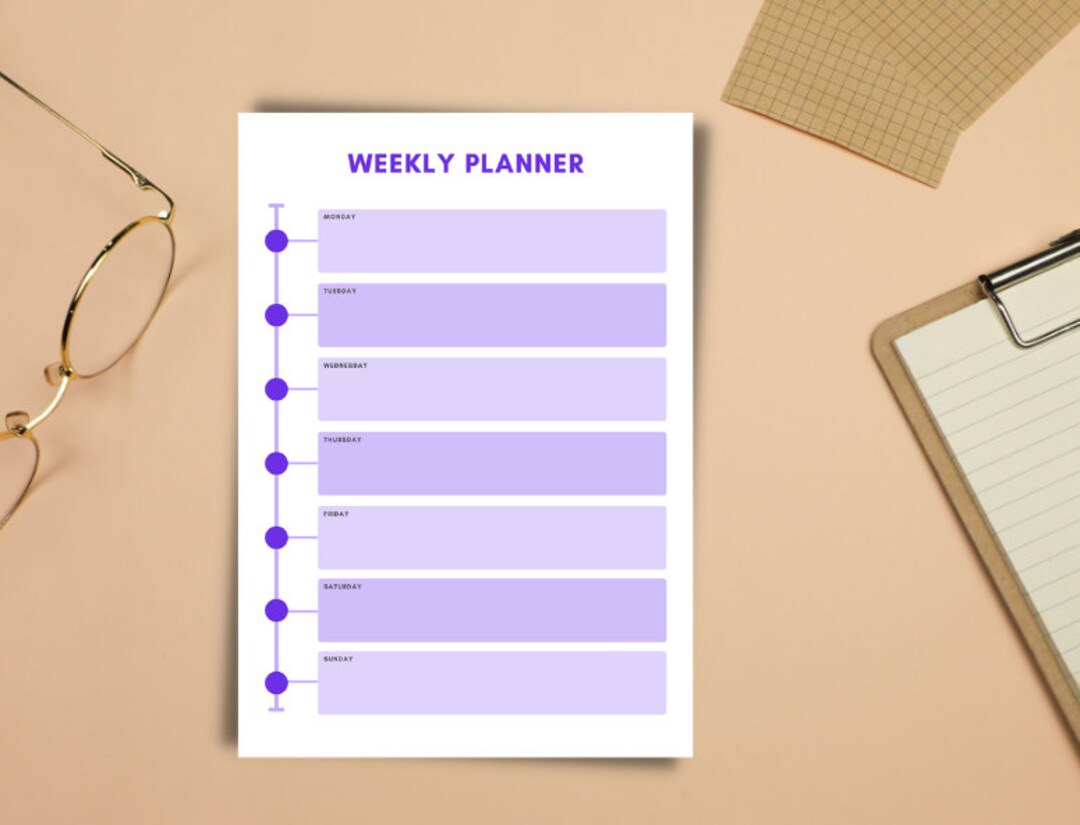 Digital Download Printable 2023 Purple Weekly Planner - Etsy