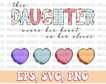 Heart Daughter Svg - Etsy