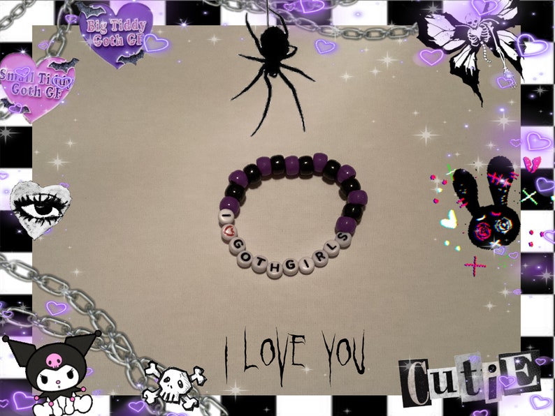 I Love Goth Girls Kandi Single - Etsy