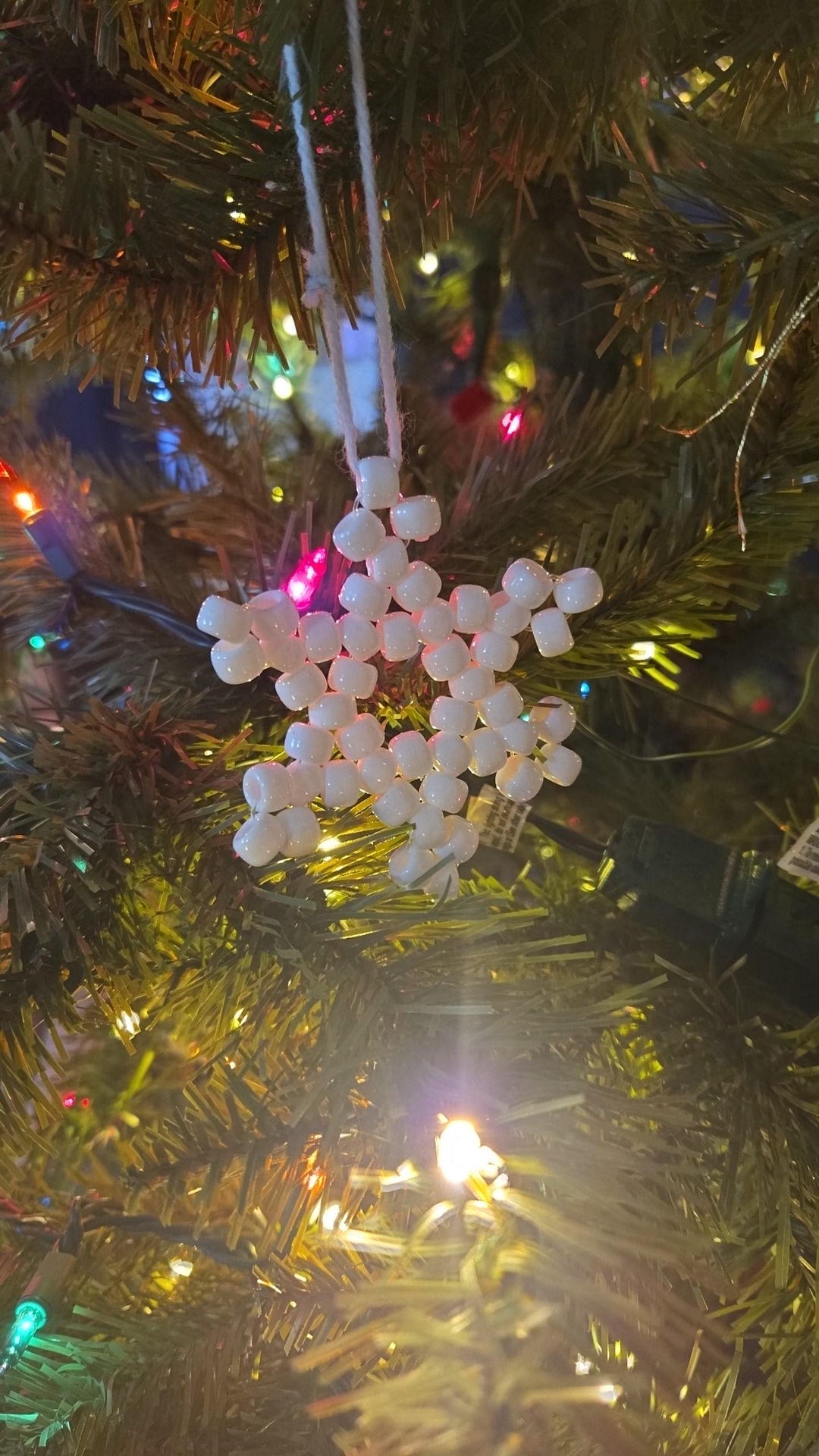 Snowflake Kandi Ornament - Etsy