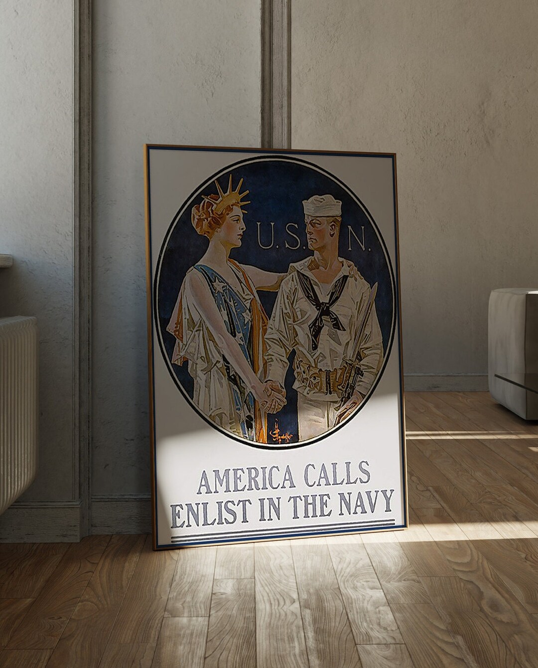 American Calls Enlist in the Navy Poster Propaganda Poster WW2 Poster ...