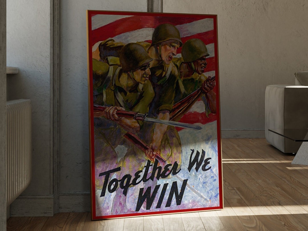Together We Win Poster Propaganda Poster WW2 Poster - Etsy