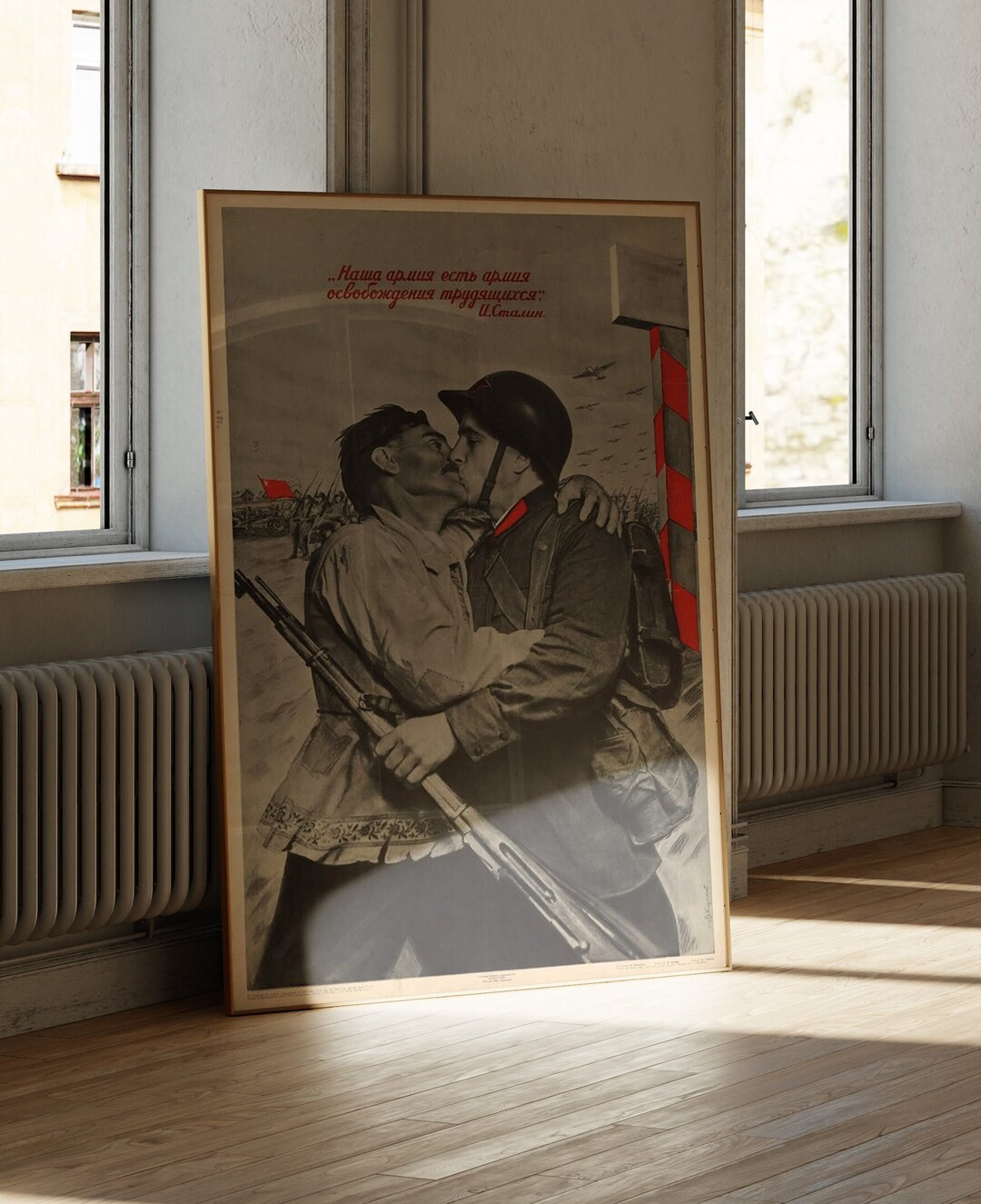 Peasant and Soldiers Poster Soviet War Poster WW2 Poster Propaganda ...