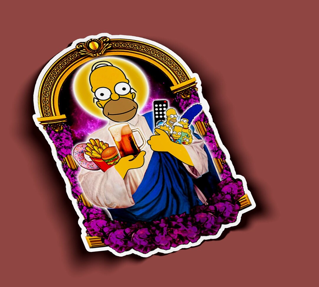 Saint Homer Simpson Sticker - BOGO - 2 for the Price of 1! - Etsy