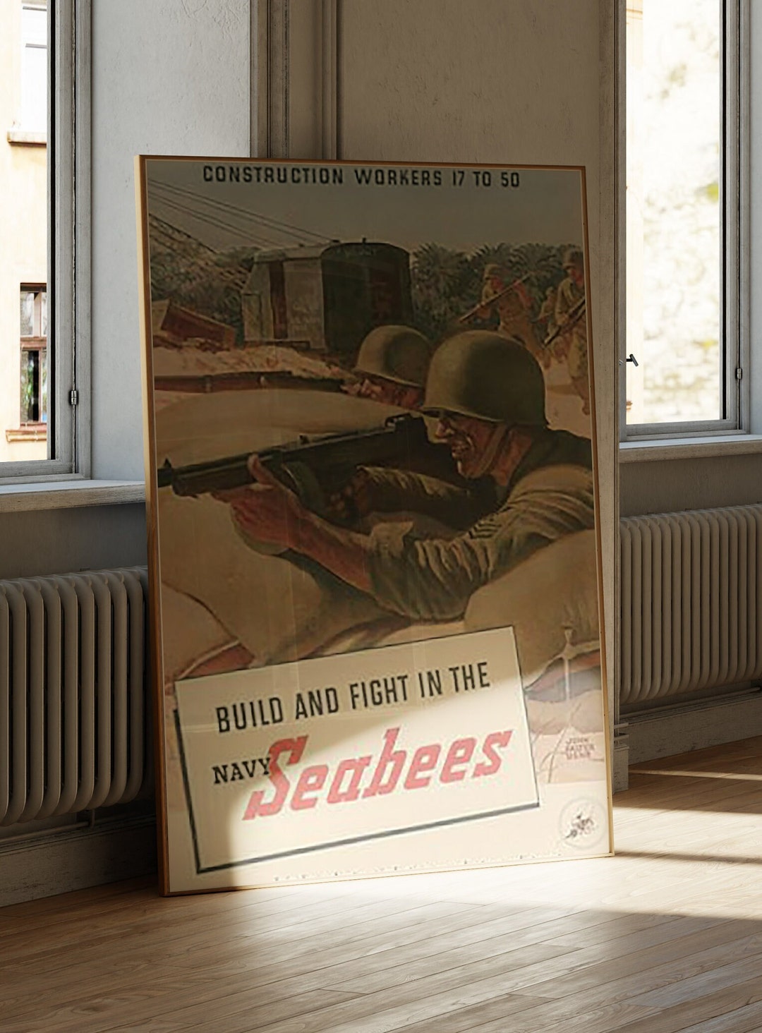 Buy Seabees Poster Poster WW2 Poster Online in India - Etsy