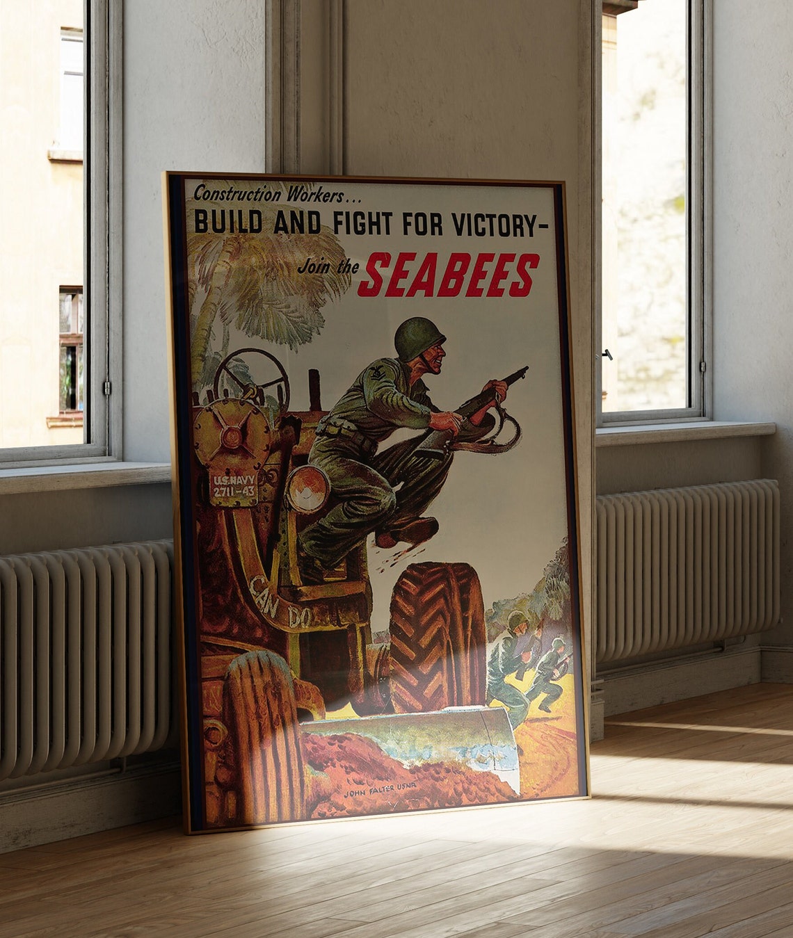 Seabees Poster Poster WW2 Poster Build and Fight for Victory Poster - Etsy