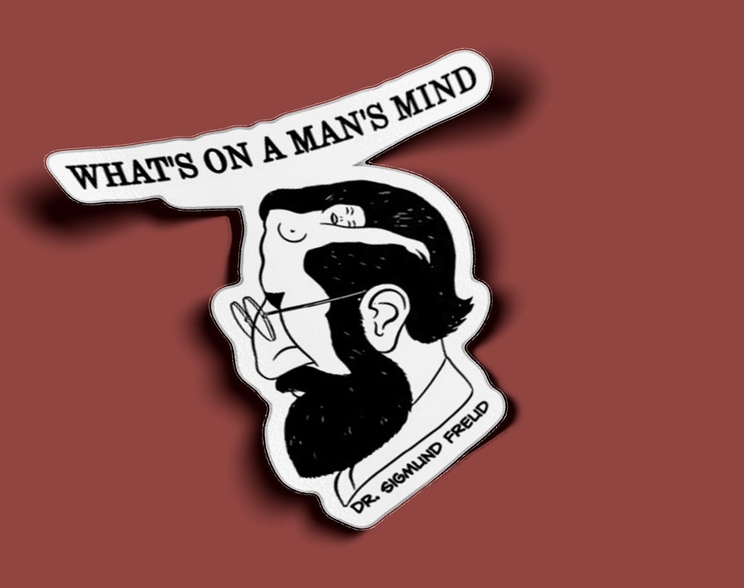 Sigmund Freud Shirt What's on a Man's Mind Sticker Sticker - BOGO - 2 ...