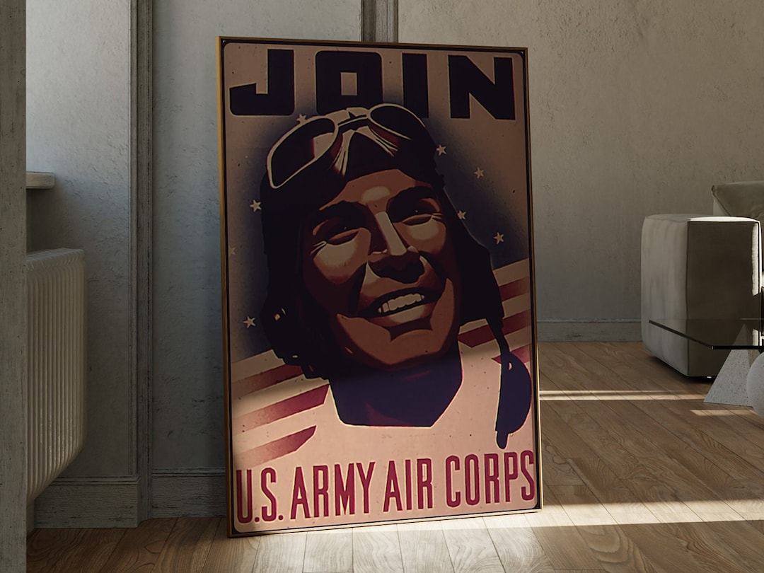 Join US Army Air Corps Poster Propaganda Poster WW2 Poster - Etsy