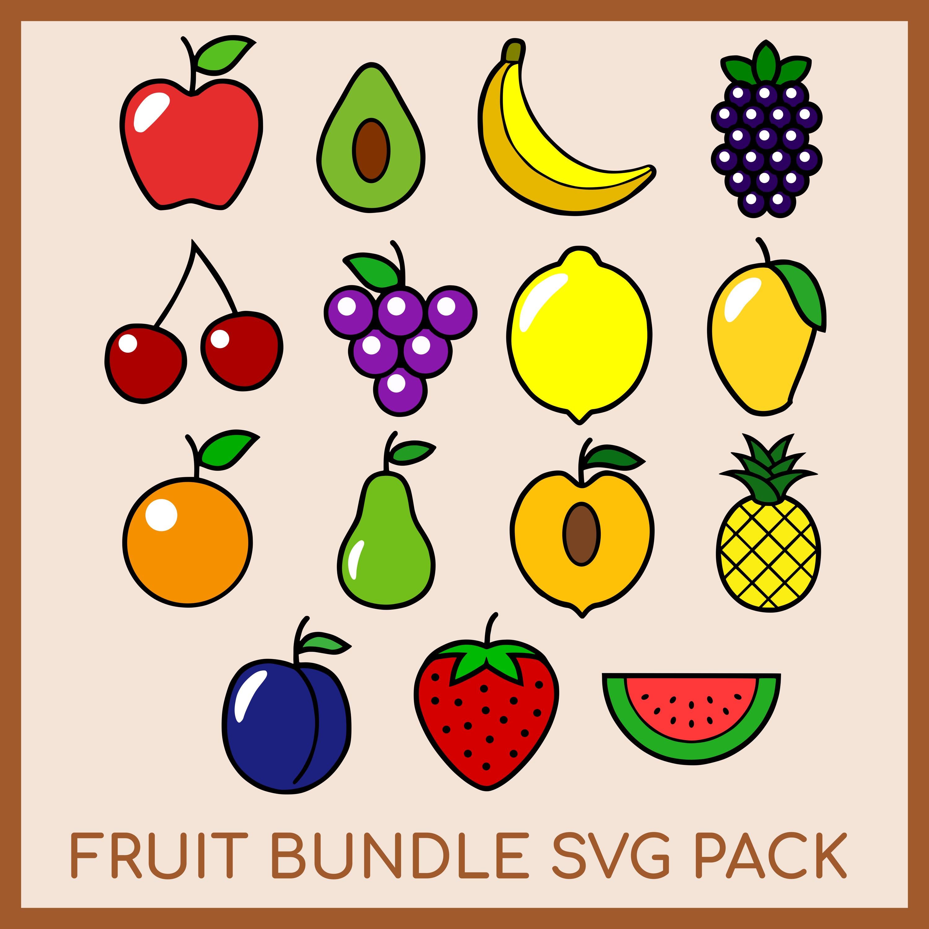 Fruit SVG & PNG, Cut Files for Cricut, Digital Download - Etsy