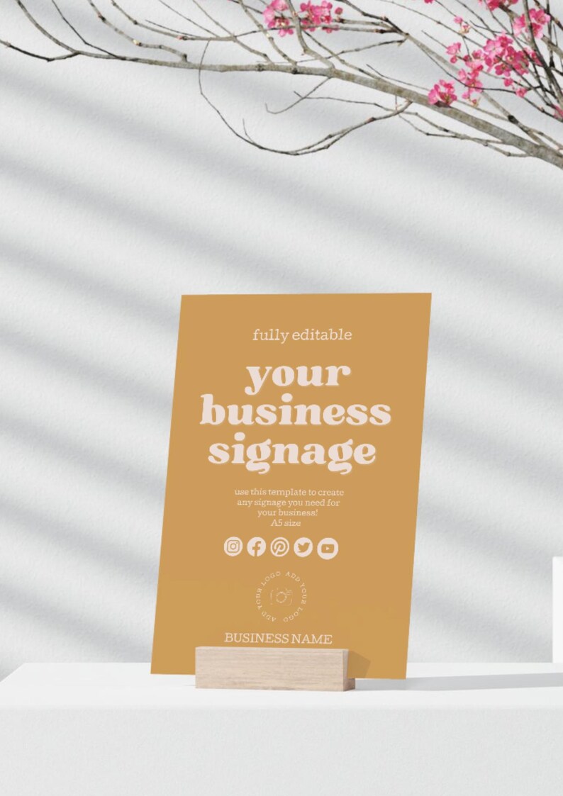 Boho Generic Business Sign Create Your Own Sign Small Business Template ...
