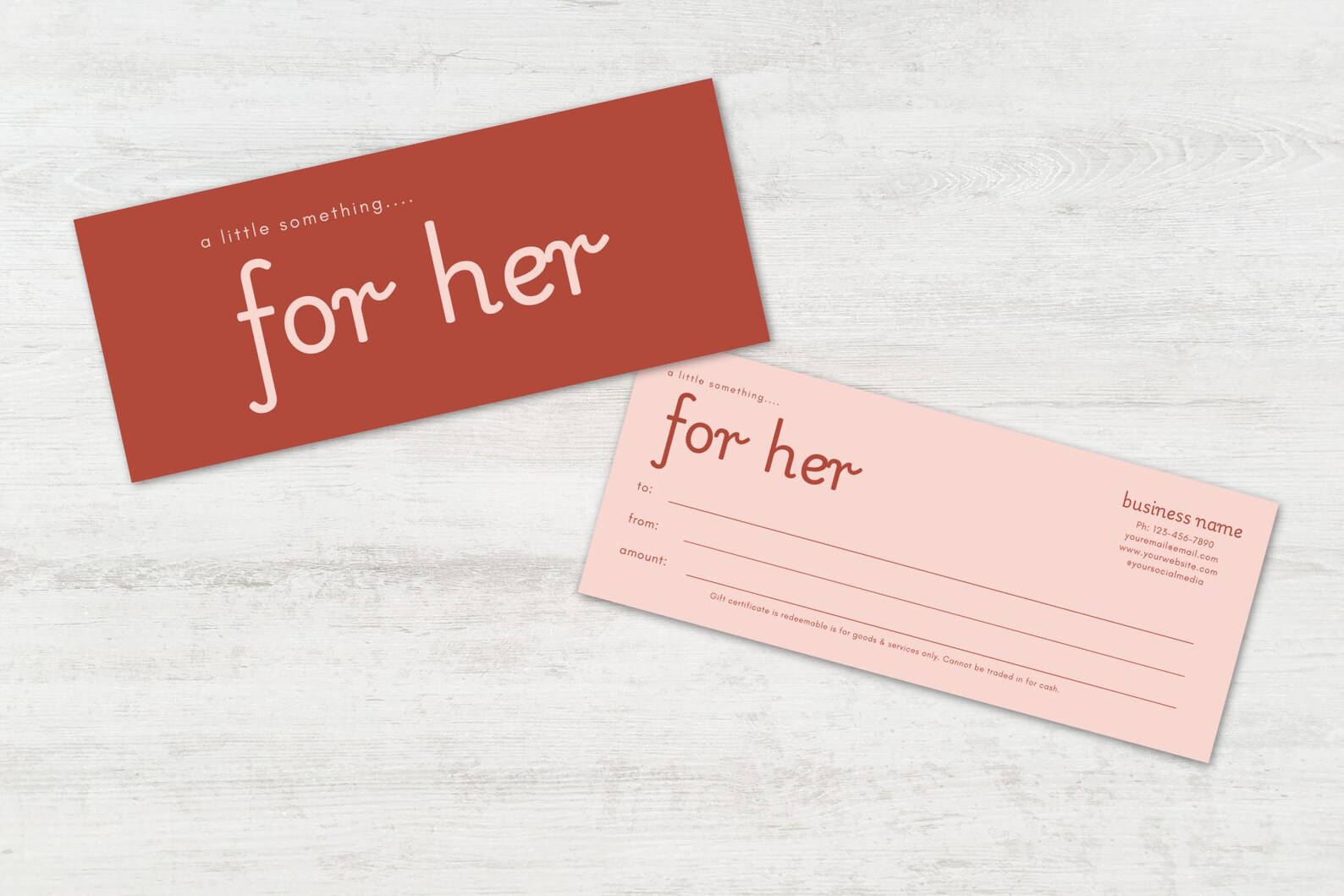 For Her Gift Voucher | Customer Gift Certificate Template | Printable ...