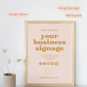 Boho Generic Business Sign Create Your Own Sign Small Business Template ...
