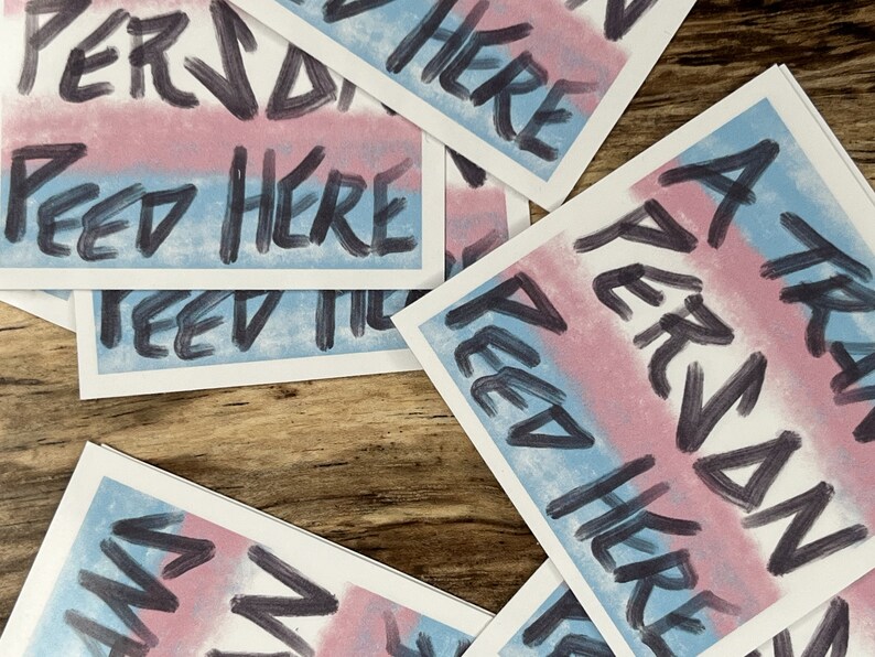 A Trans Person Peed Here 2 Die Cut Stickers Sticker - Etsy