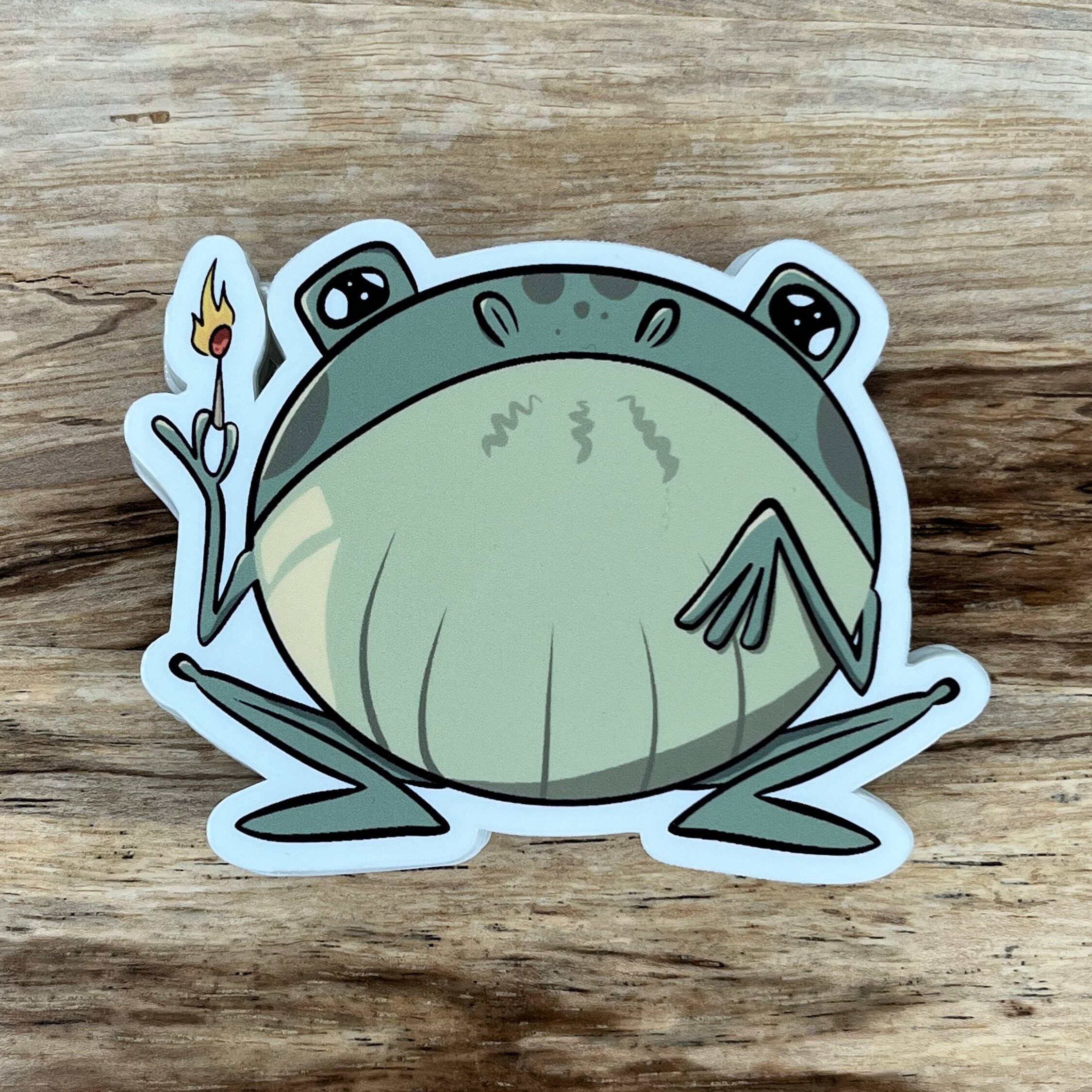 Arson the Frog 3 Die Cut Sticker, Toad With a Matchstick - Etsy