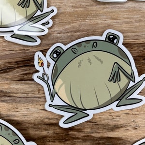 Arson the Frog 3 Die Cut Sticker, Toad With a Matchstick - Etsy