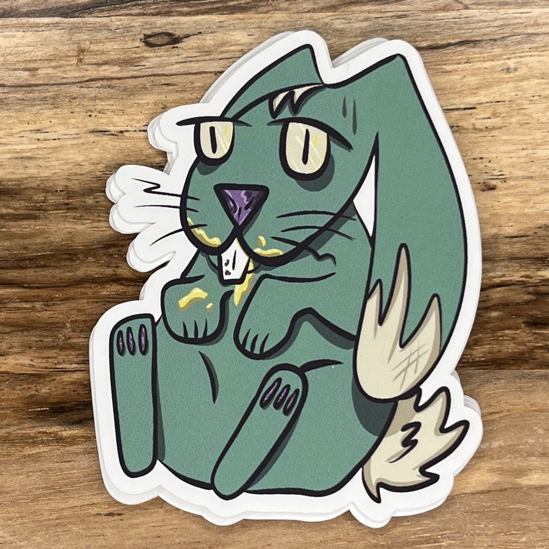 Radioactive Rabbit 3 Die Cut Sticker, Green, Sludge, Grunge, Slime - Etsy