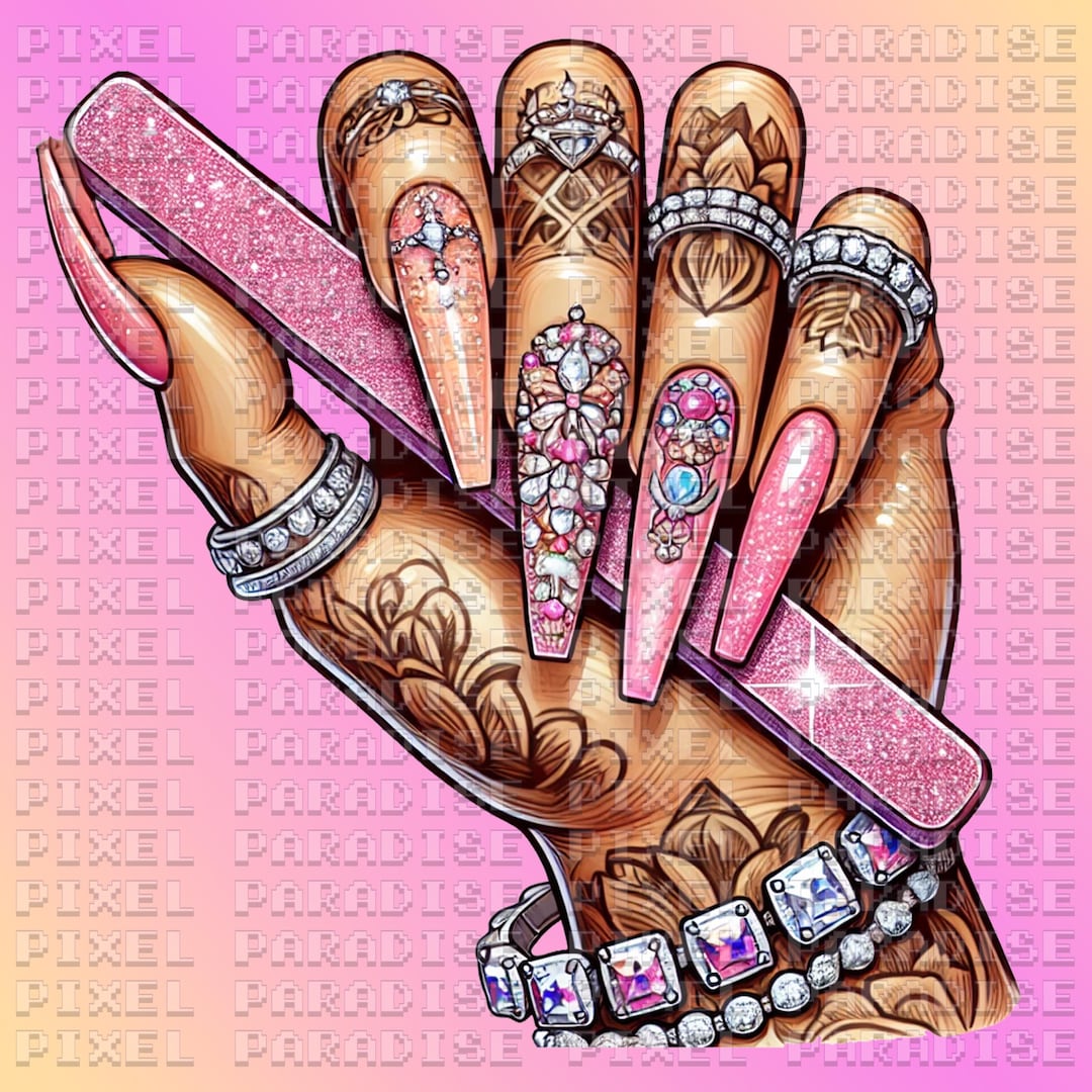 Nail Tech Logo, Nail Tech Png, Nail Salon Png, Nail File Png, Long ...