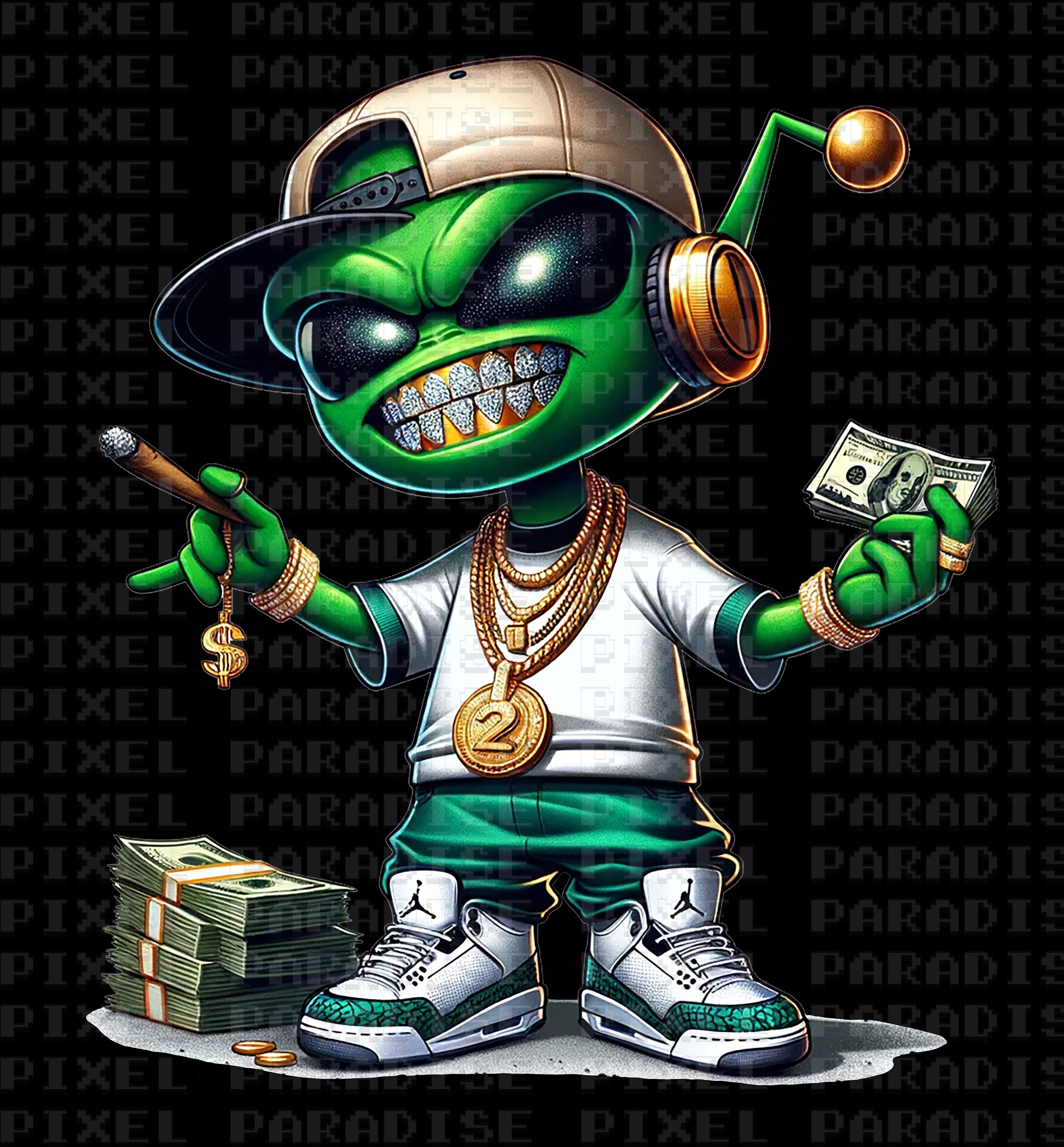 Alien Png, Martian Png, Marijuana Png, Cigar PNG, Stoner Alien Png ...