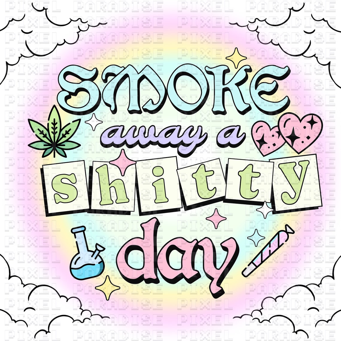 Colorful Sublimation, Stoner PNG, Weed PNG, Weed Sublimation, 420, Weed ...