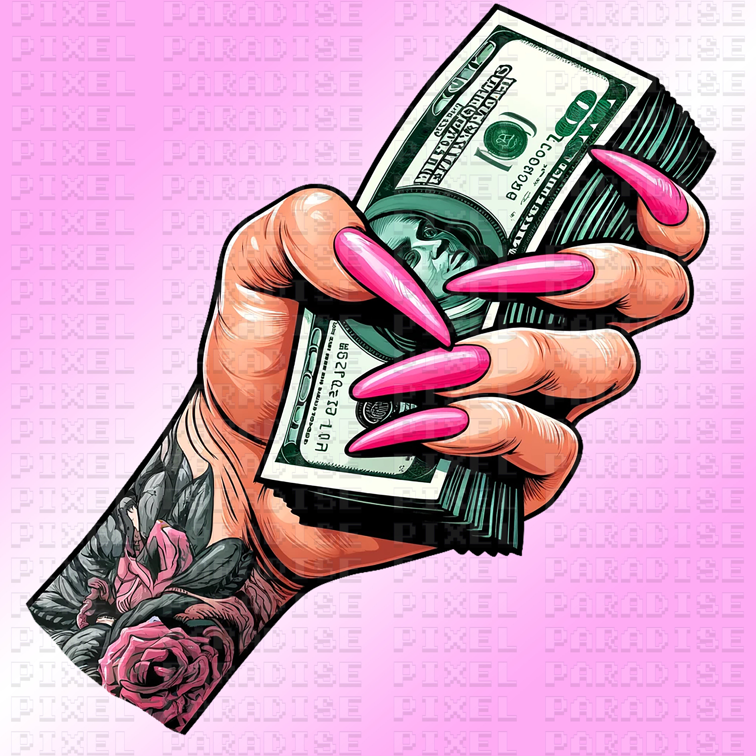 Money PNG, Boss Babe Png, Boss Png, Long Nails Png, Nails Png, Tattoos ...