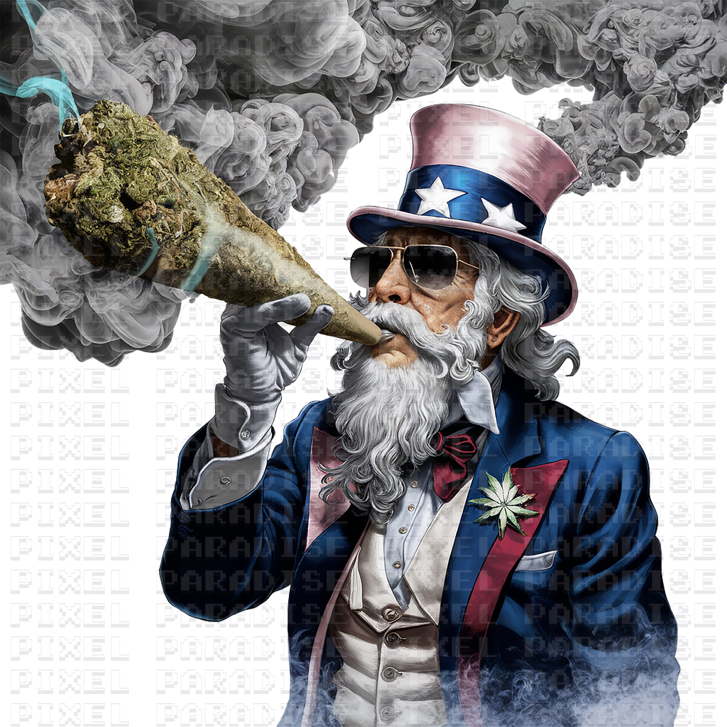 Uncle Sam Png, Uncle Sam Clipart, Stoner 4th of July Png, July 4th Png ...