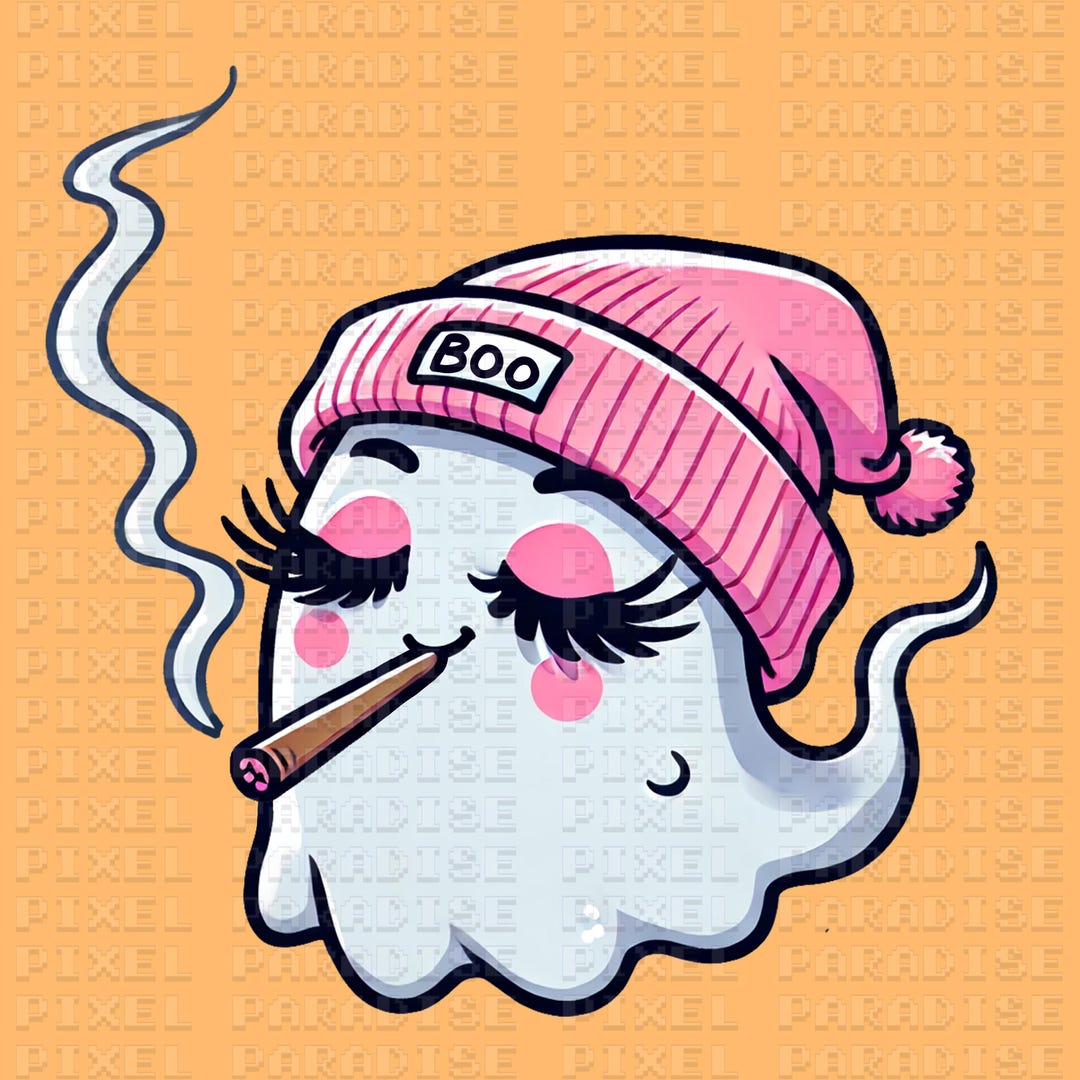 Spooki Halloween Png, Halloween Stoner, Stoner Ghost, Pretty Pothead ...