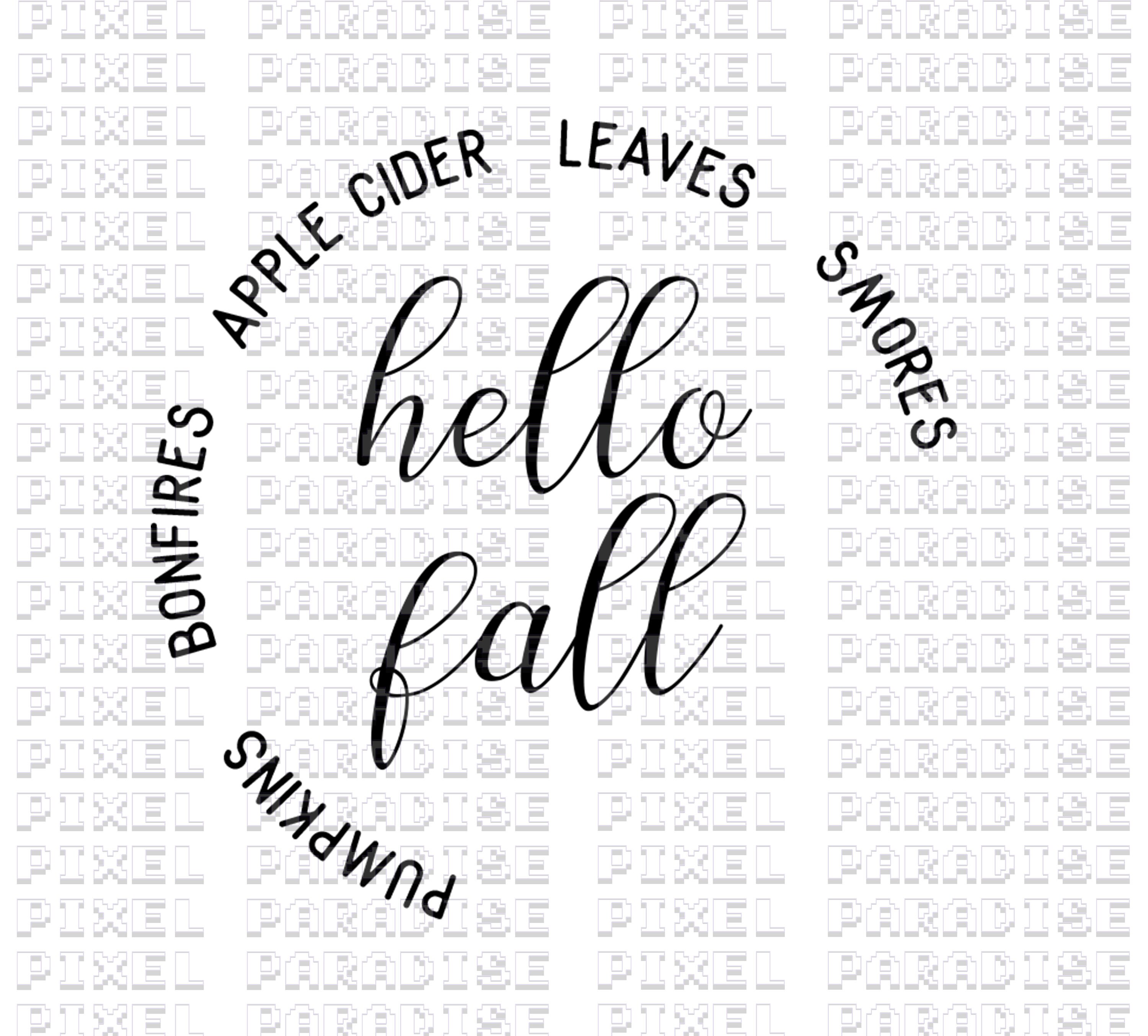 Hello Fall SVG Fall Svg Apple SVG Leaves SVG Bonfire Svg - Etsy