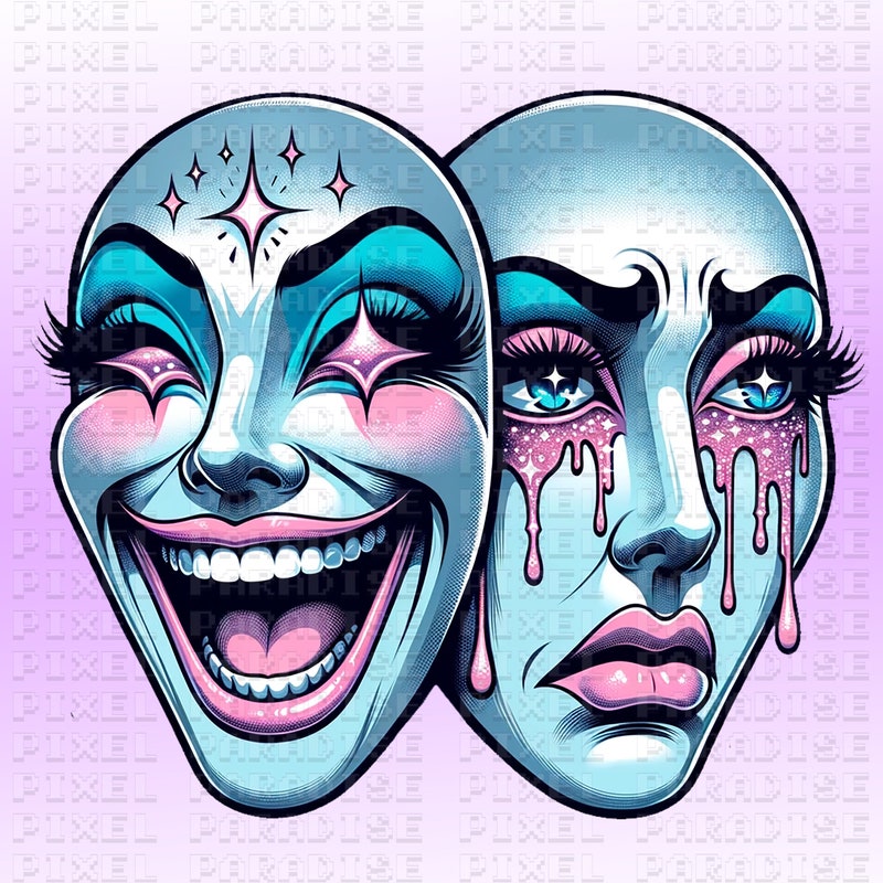 Happy Sad Face Mask - Etsy