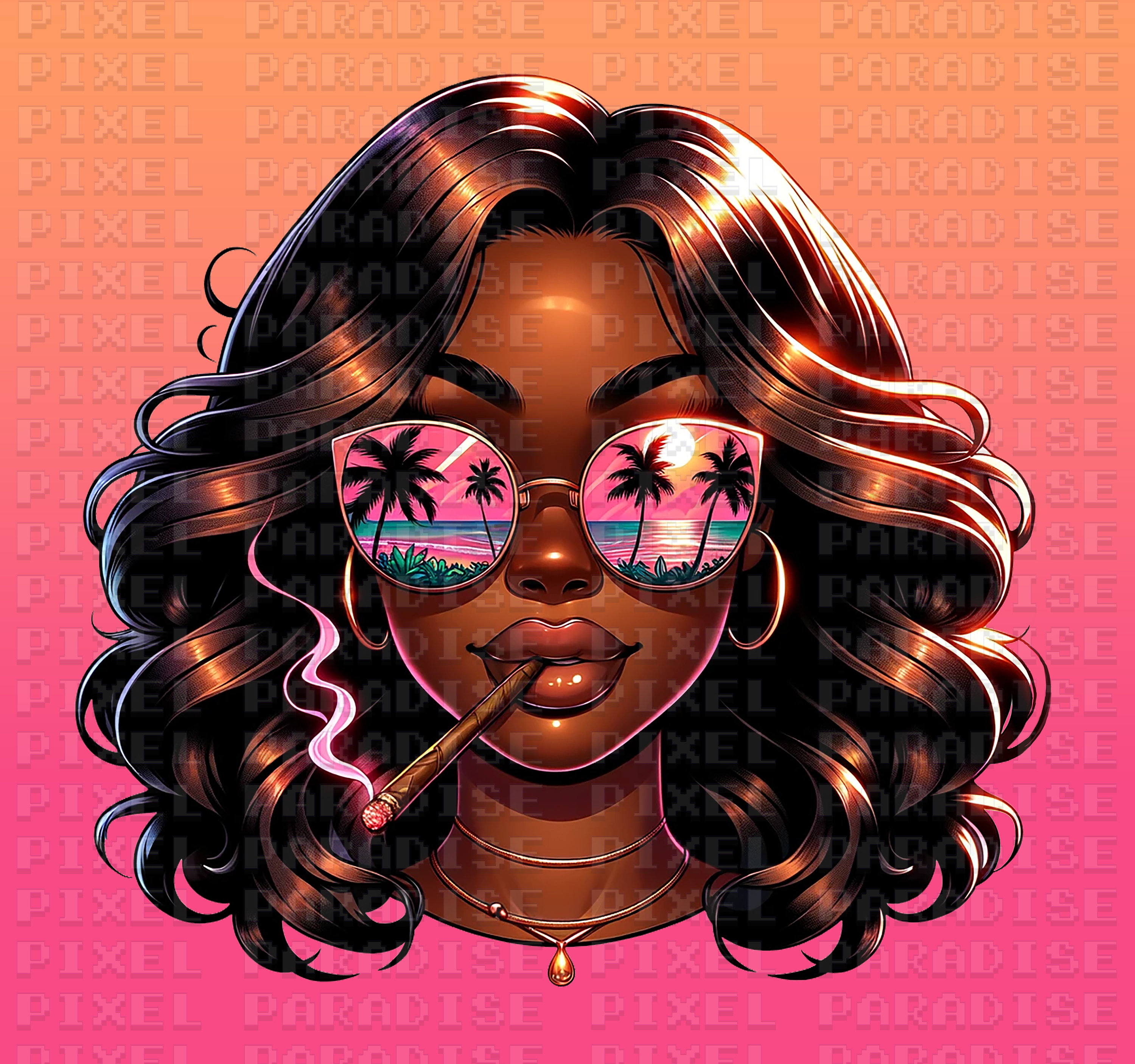 Pretty Stoner PNG, Black Woman Smoking Png, Black Girl Stoner Png ...