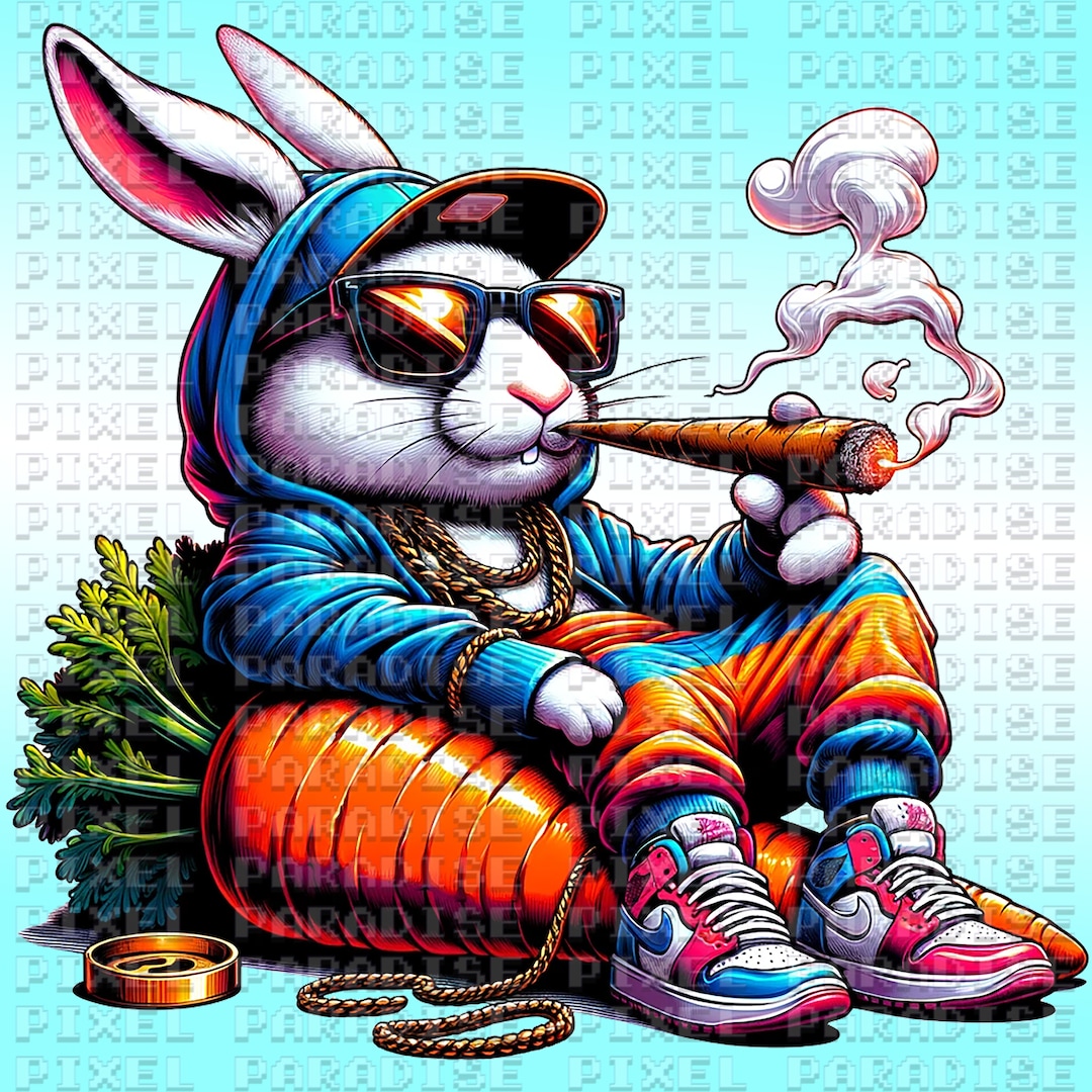 Easter Bunny Smoking Weed PNG, Easter Bunny Png, Cool Easter Bunny Png ...