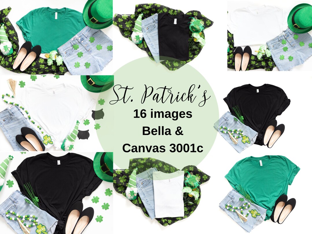 Bella and Canvas St. Patrick's Mockup Bundle, Mockup Bundle, Bella and ...