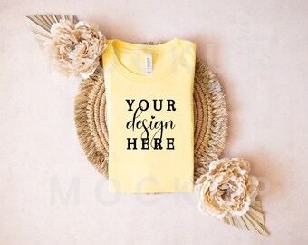 Bella and Canvas Soft Cream Shirt Mockup Soft Cream 3001C - Etsy