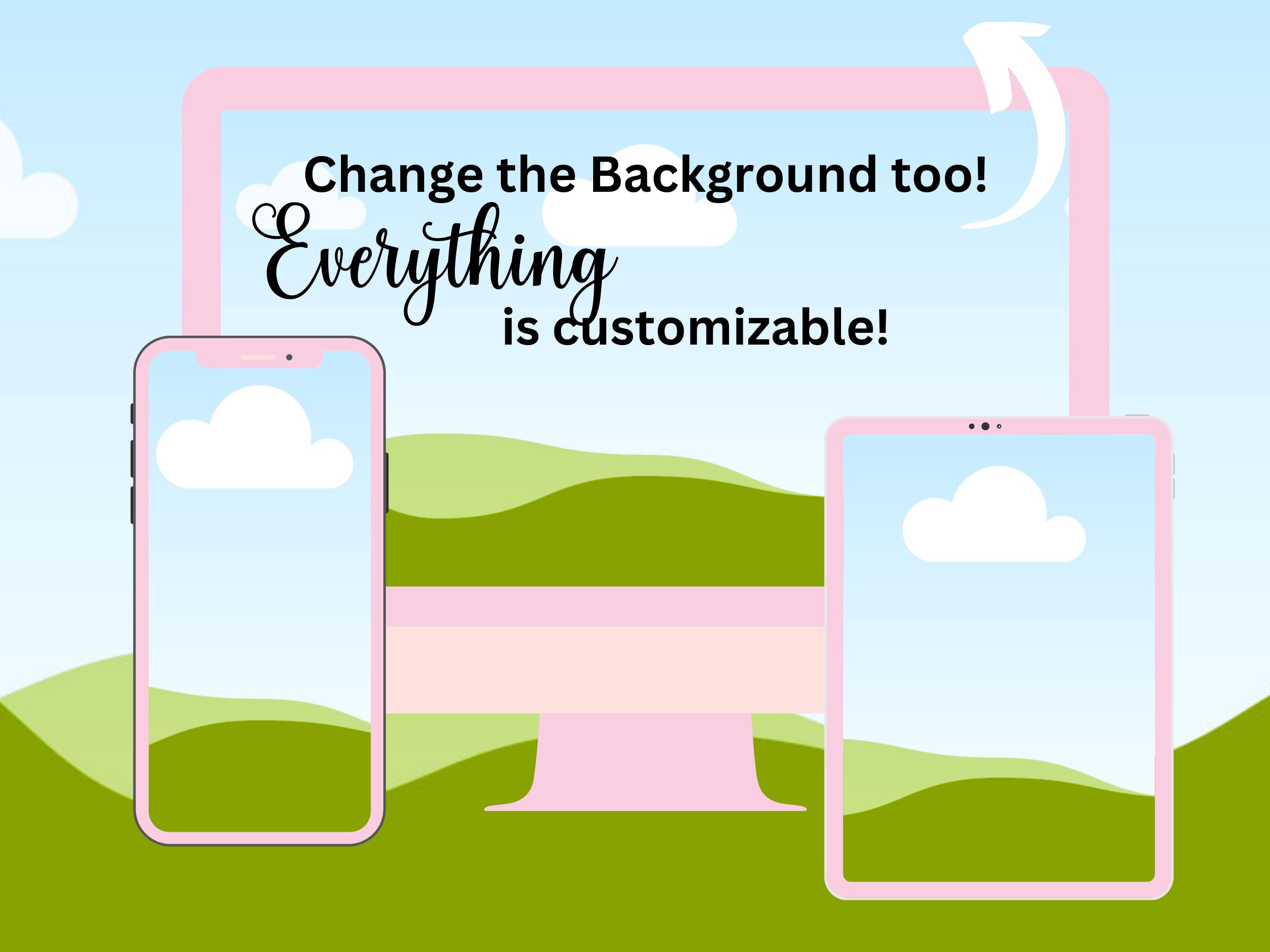 Digital Mockup Bundle, Computer Mockup, Phone Mockup, Tablet Mockup ...