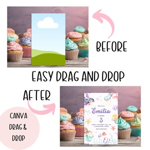 Birthday Invitation Drag and Drop Mockup, Invitation Mockup, Birthday ...