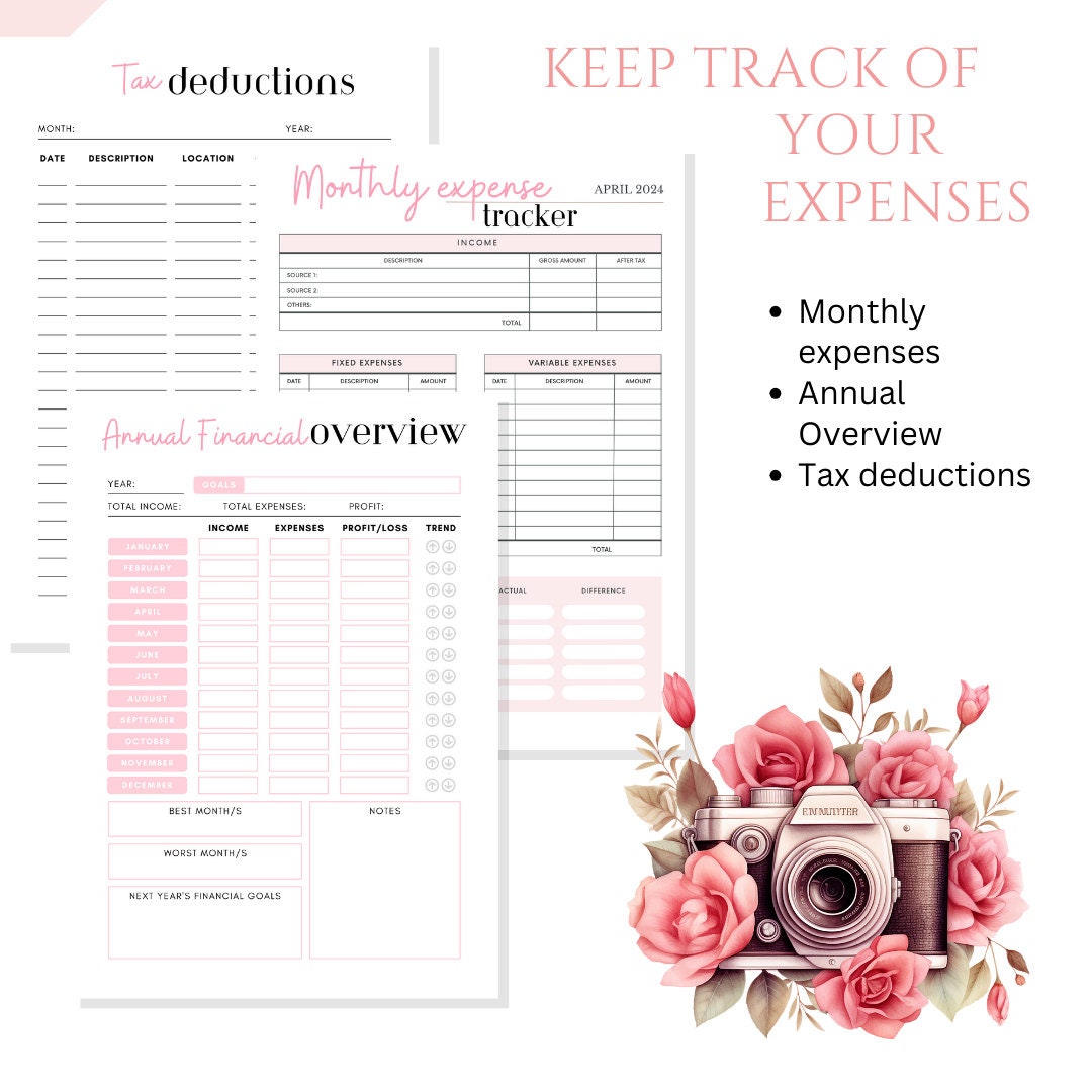 Photography Planner, Digital Download, Editable Photography Planner ...