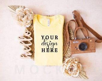 Bella and Canvas Soft Cream Shirt Mockup Soft Cream 3001C - Etsy