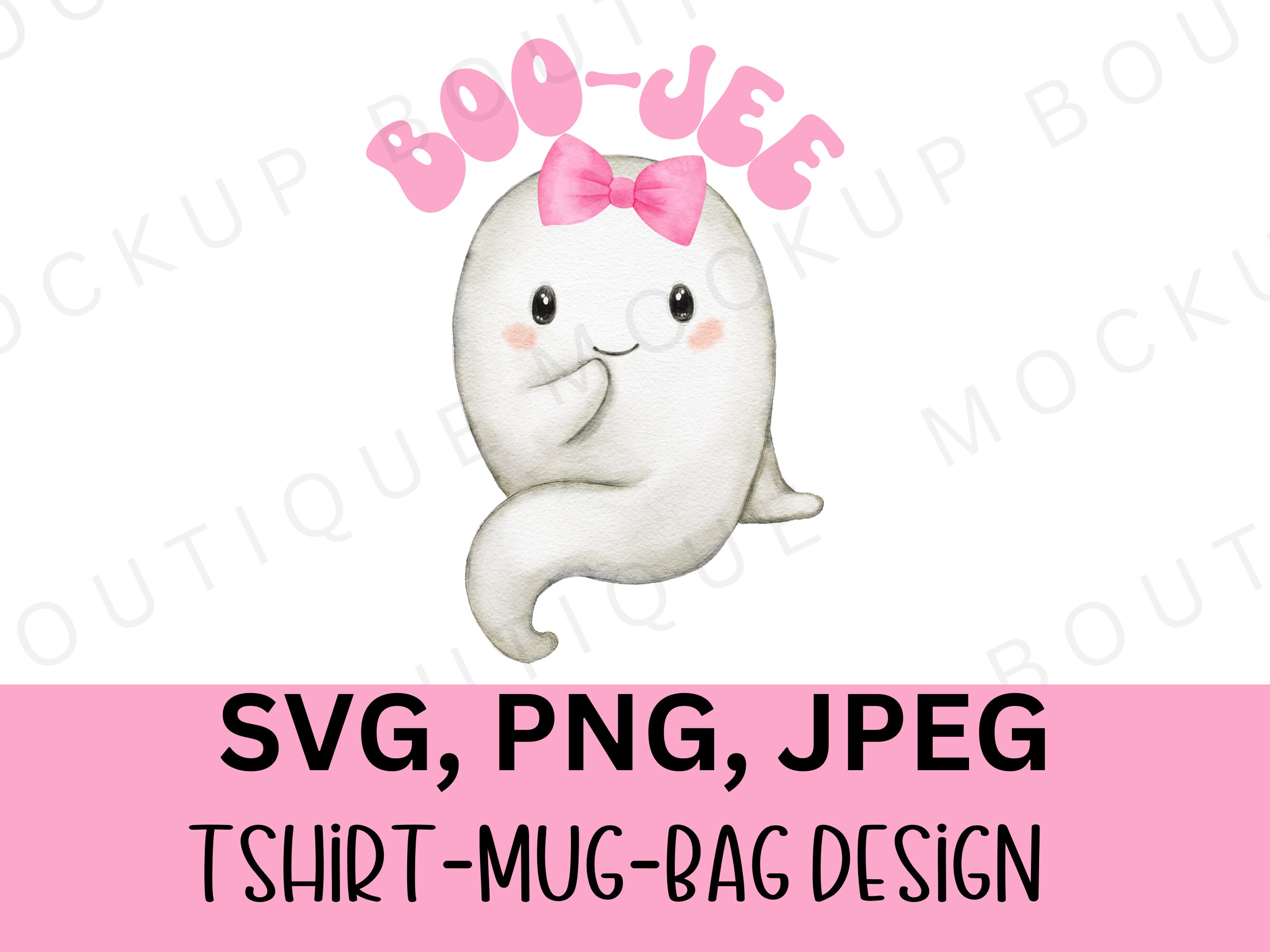 Halloween Boo-jee Pink Ghost SVG, Halloween Design Svg, Ghost Svg ...