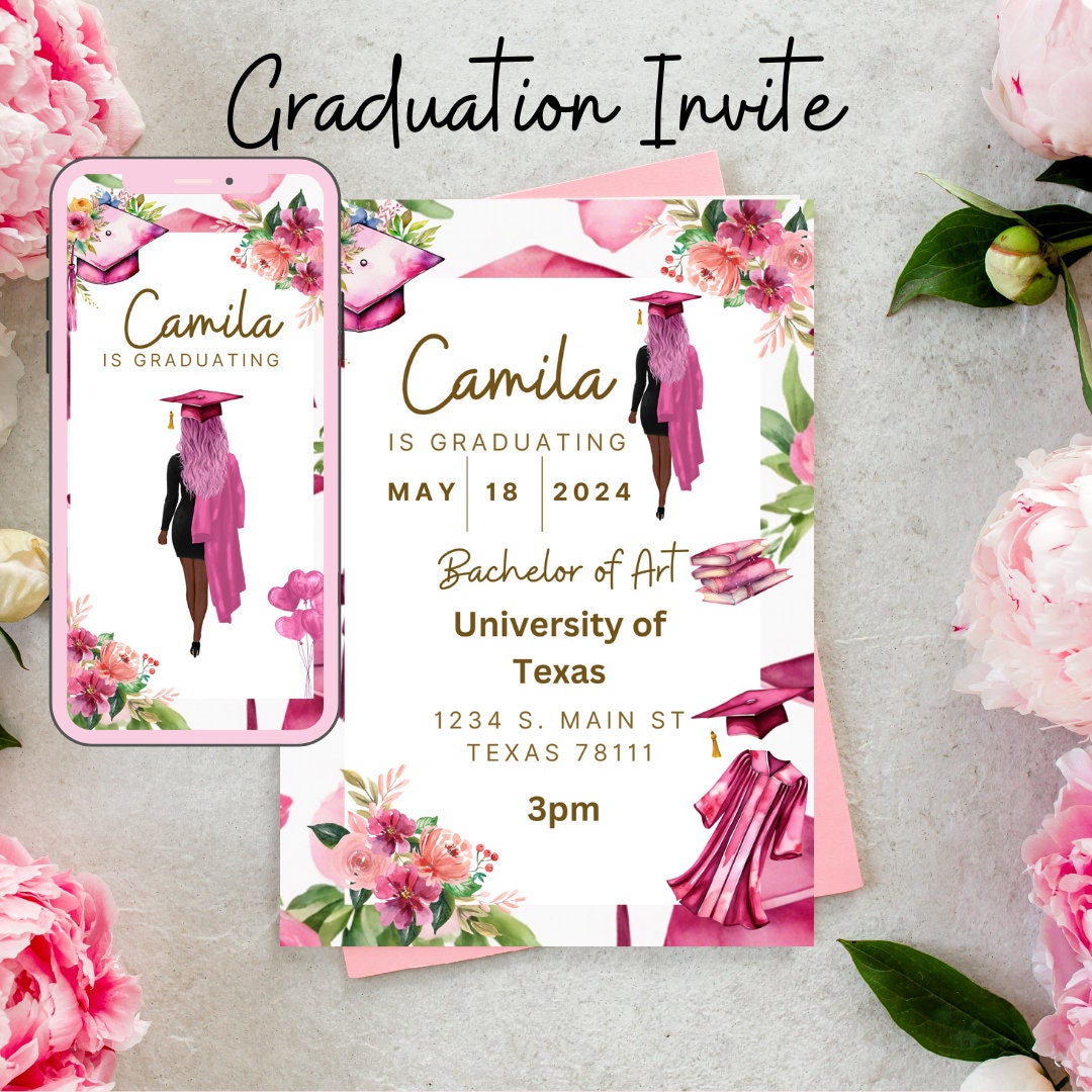 Graduation Invitation, Video Digital Invitation, Grad Announcement ...