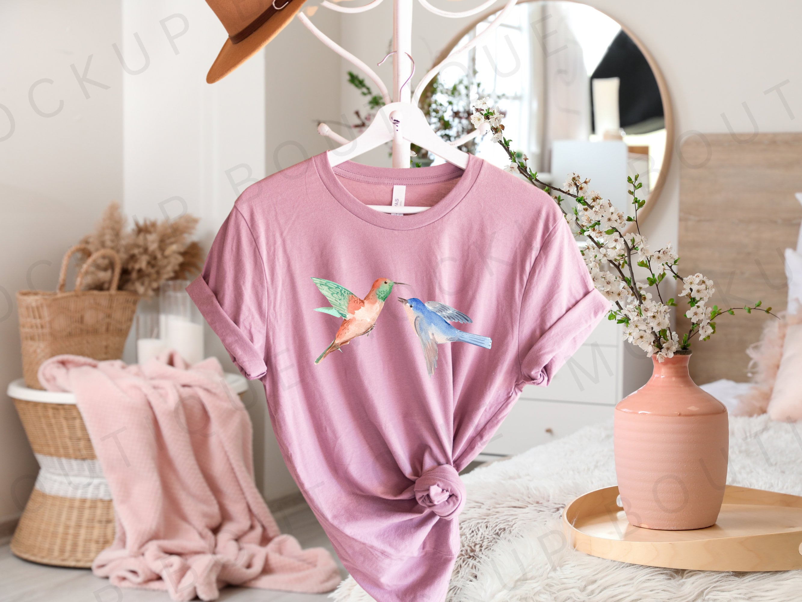 Bella and Canvas Orchid Shirt Mockup, Orchid 3001C, T-shirt Mockup ...