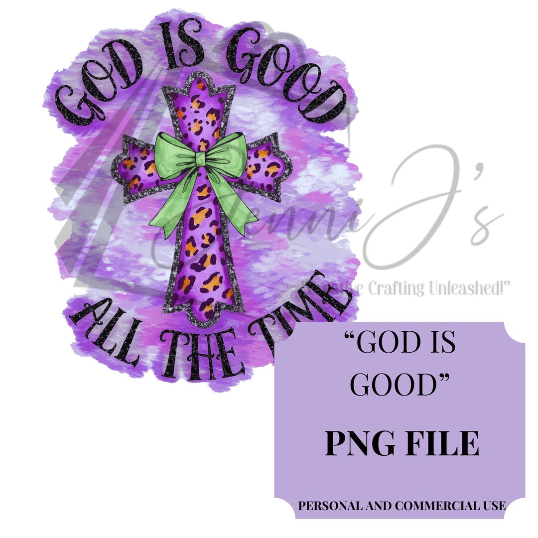 God is Good Cross Clipart: Coquette PNG for Sublimation (digital ...