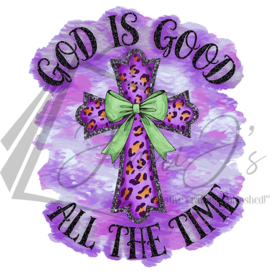 God is Good Cross Clipart: Coquette PNG for Sublimation (digital ...