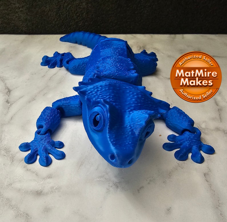 3D Printed Articulating Fidget Toy Crested Gecko Designed by Matmire ...