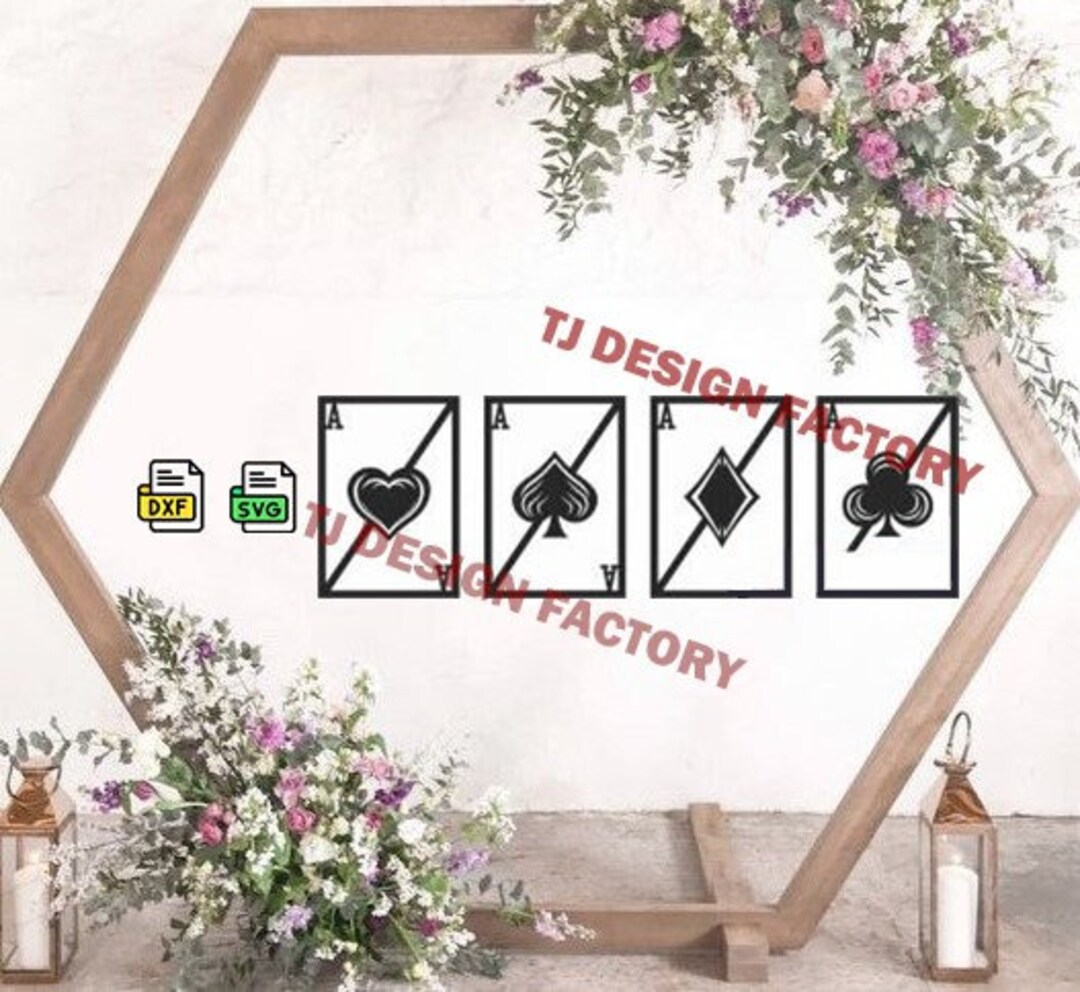 Ace Cards Wall Art Cut Files DXF / SVG Ready to Cut - Etsy