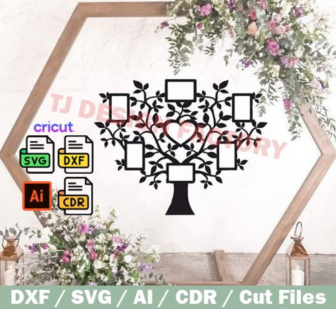 Baum Bilderrahmen Plotterdatei DXF / SVG / VEKTOR Fertig zum Schneiden - Etsy.de