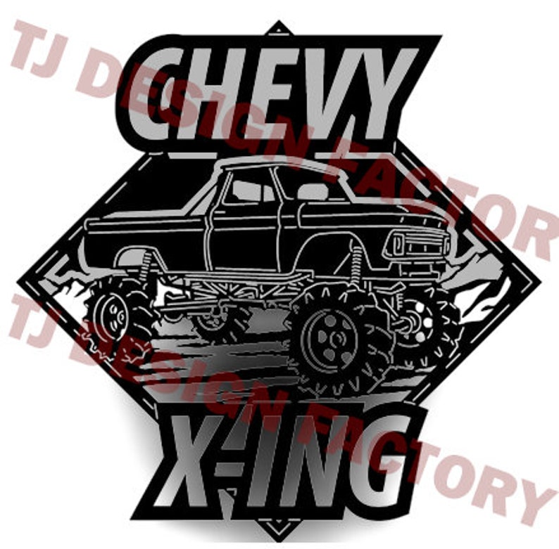 Chevy Crossing Sign Cut Files DXF / SVG / PNG Ready to Cut - Etsy