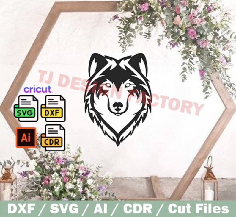 Wolf Head Cut Files DXF / SVG / PNG Ready to Cut - Etsy