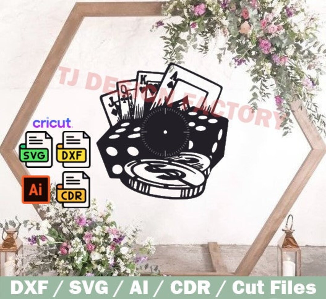 Casino Gambling Clock Cut Files DXF / SVG Ready to Cut - Etsy