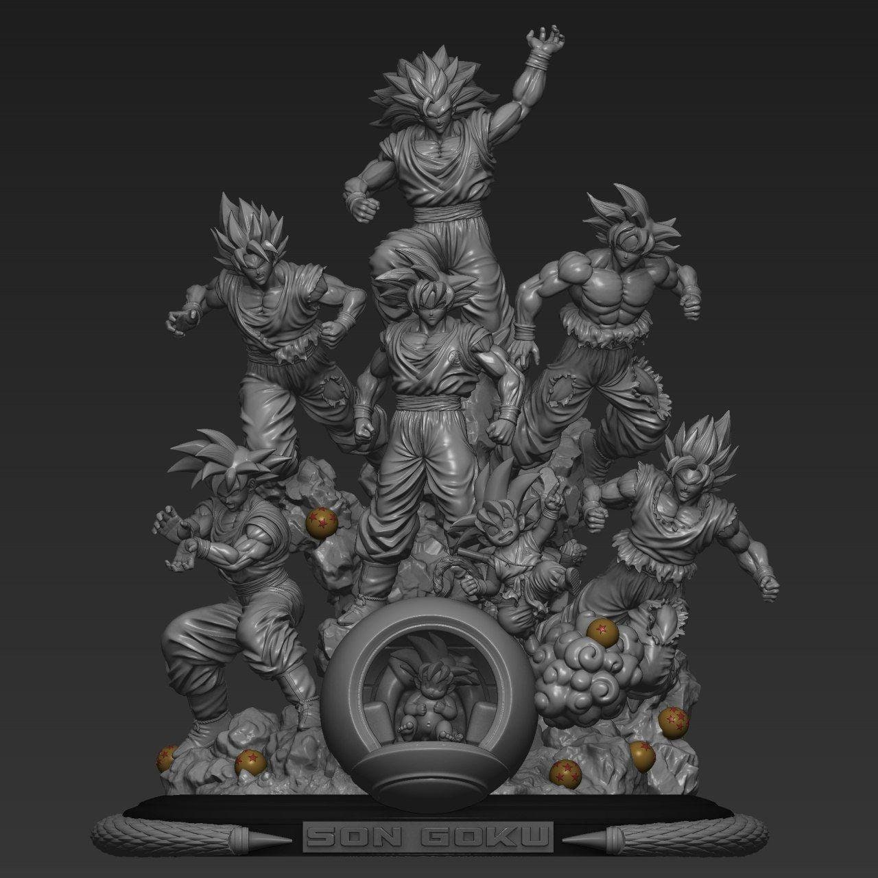 Dragonball Goku Diorama STL 3d Print - Etsy
