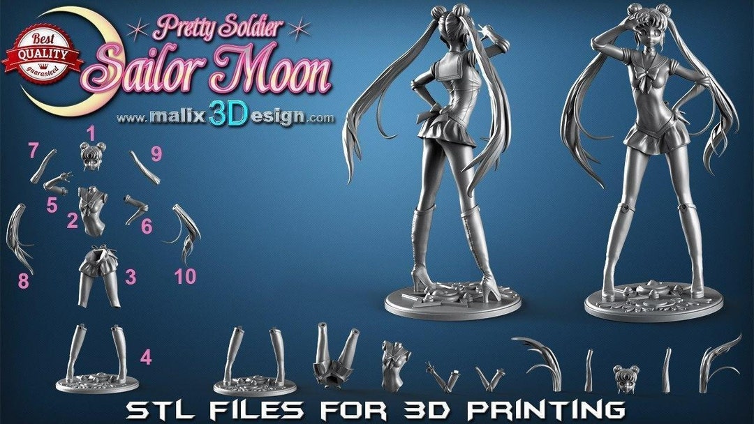 Sailor Moon STL 3d Print Anime 203 - Etsy