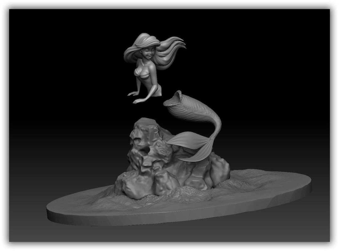 C63 The Little Mermaid Stl High Quality 3d Printer Filesstl Etsy Canada